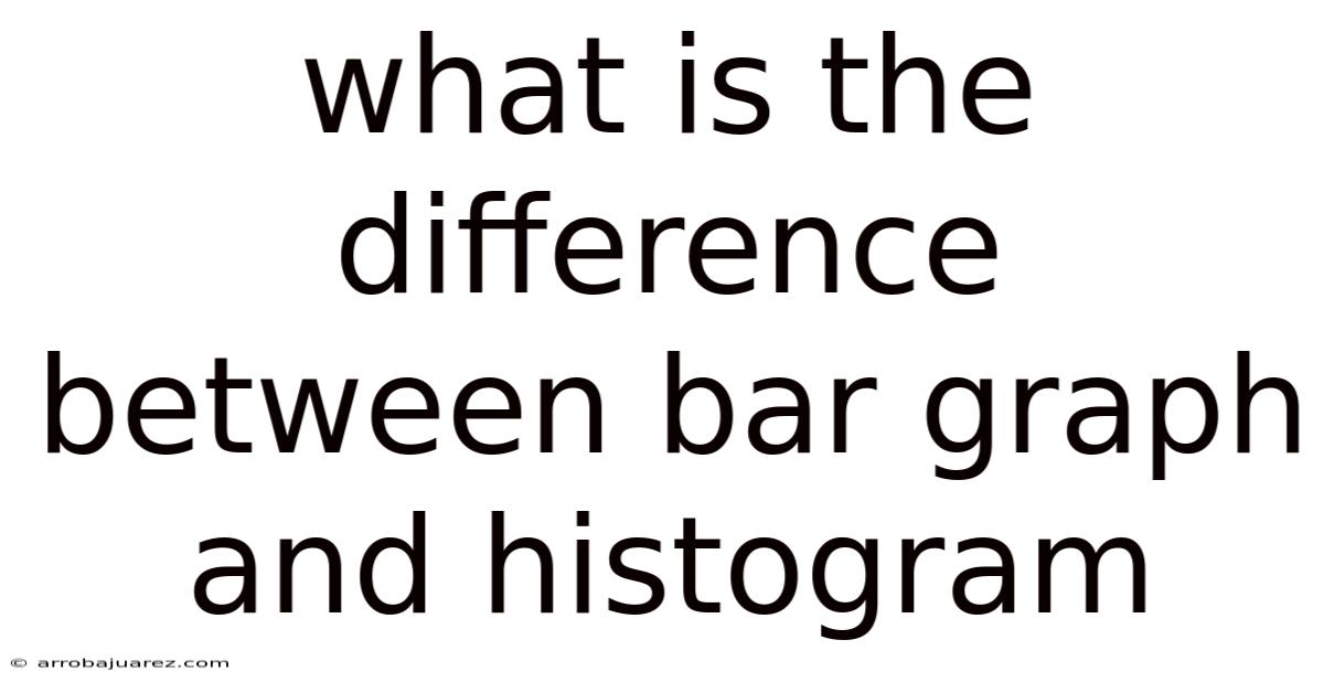 What Is The Difference Between Bar Graph And Histogram